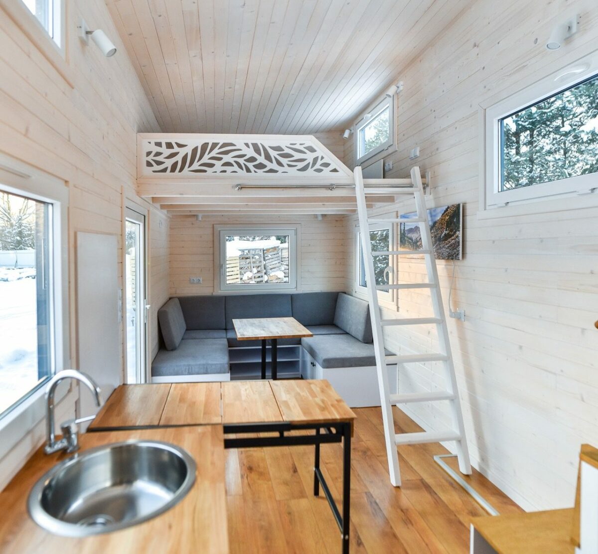 Tiny House With 2 Sleeping Lofts to Sleep 6 is Vagabond’s Haven