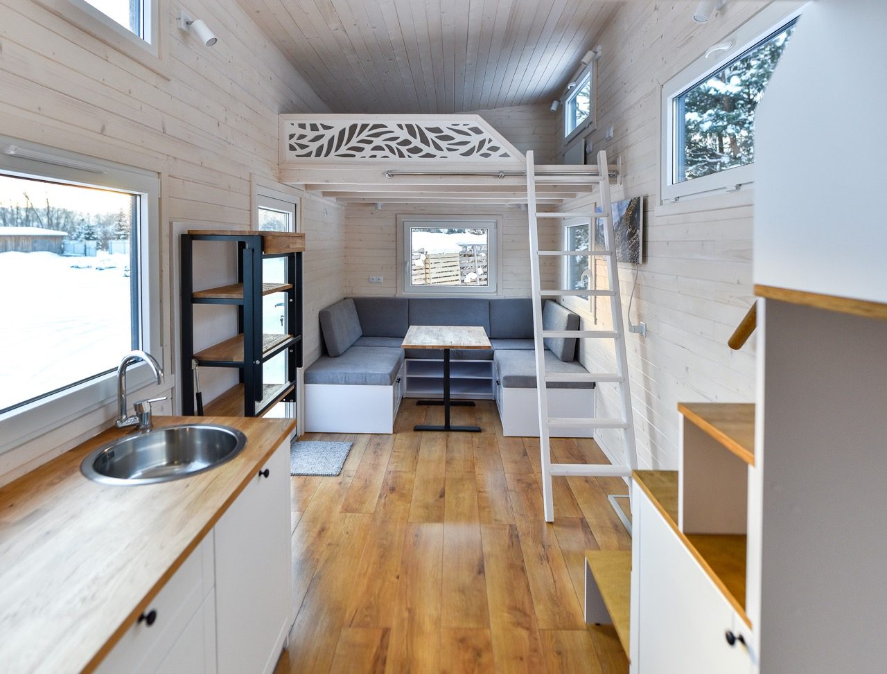 Tiny House With 2 Sleeping Lofts to Sleep 6 is Vagabond’s Haven