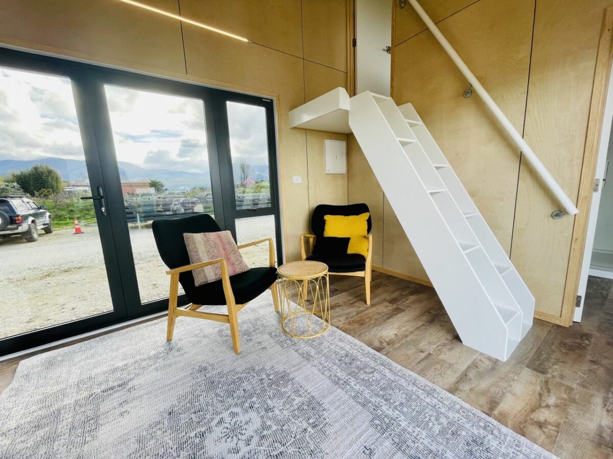 The Ruru Is A Spacious Tiny House With An Upstairs Lounge
