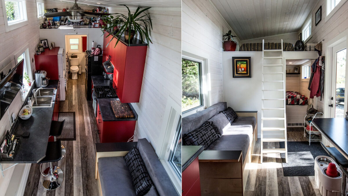 Simply Heaven Tiny House Features Two-Level Bedroom Layout