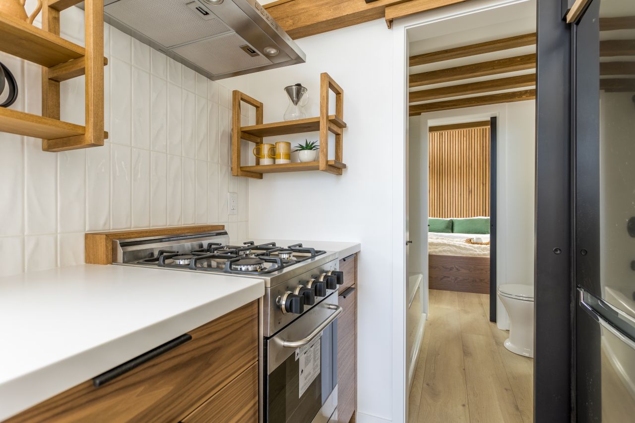 Sitka Tiny House Features a Lavish Bathroom and Living Room