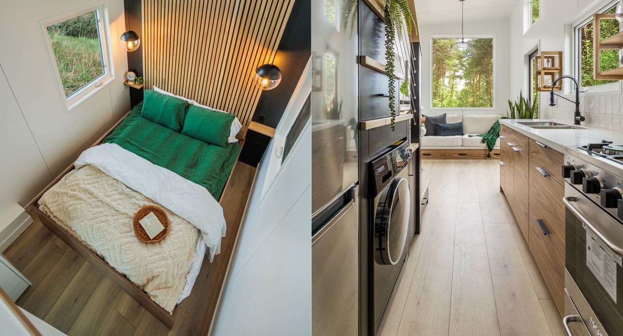 Sitka Tiny House Features a Lavish Bathroom and Living Room