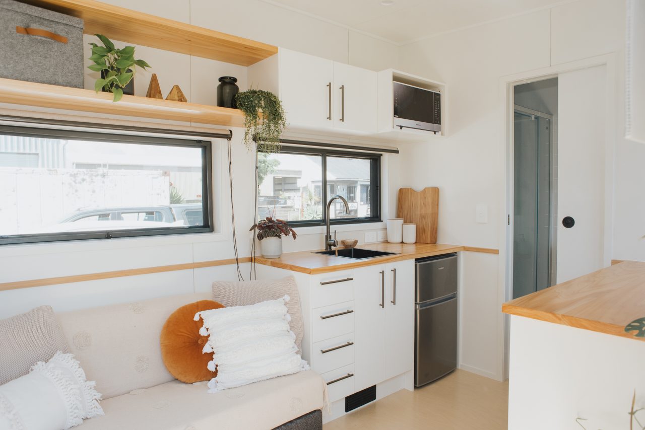 Tadpole Tiny House by Build Tiny Features an Unusual Layout
