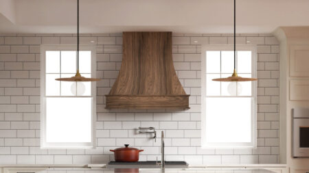 Artisan Range Hood in Walnut Finish Enthralls With its Curves