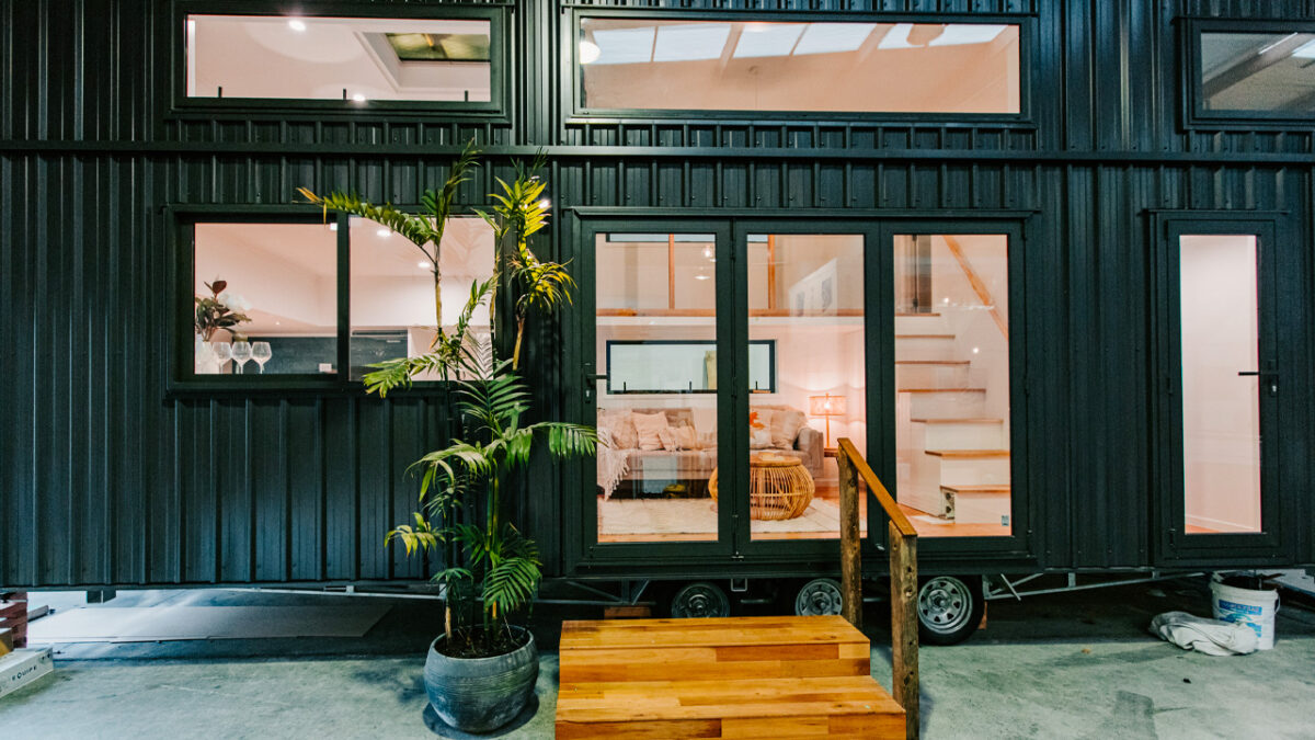 Britt Tiny House Features Walkway Connecting Loft Bedrooms