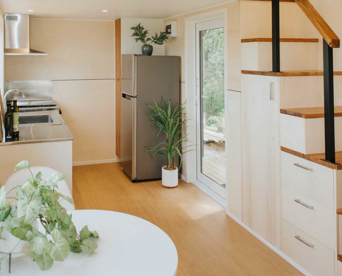 Cherry Picker Tiny House With Large Loft Feels Open & Spacious