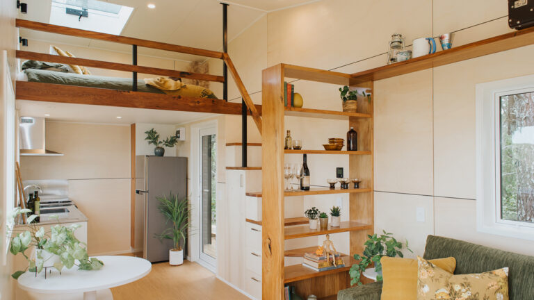 Cherry Picker Tiny House With Large Loft Feels Open & Spacious