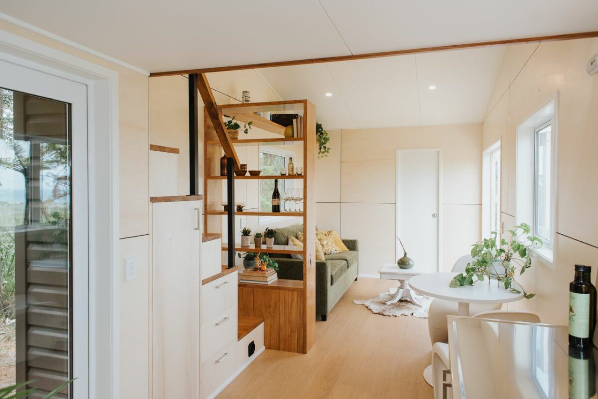 Cherry Picker Tiny House With Large Loft Feels Open & Spacious