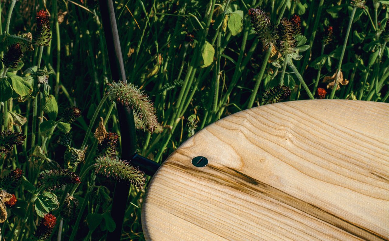 Daisee Chair is Three-Legged Sustainable Seat With Perfect Patina