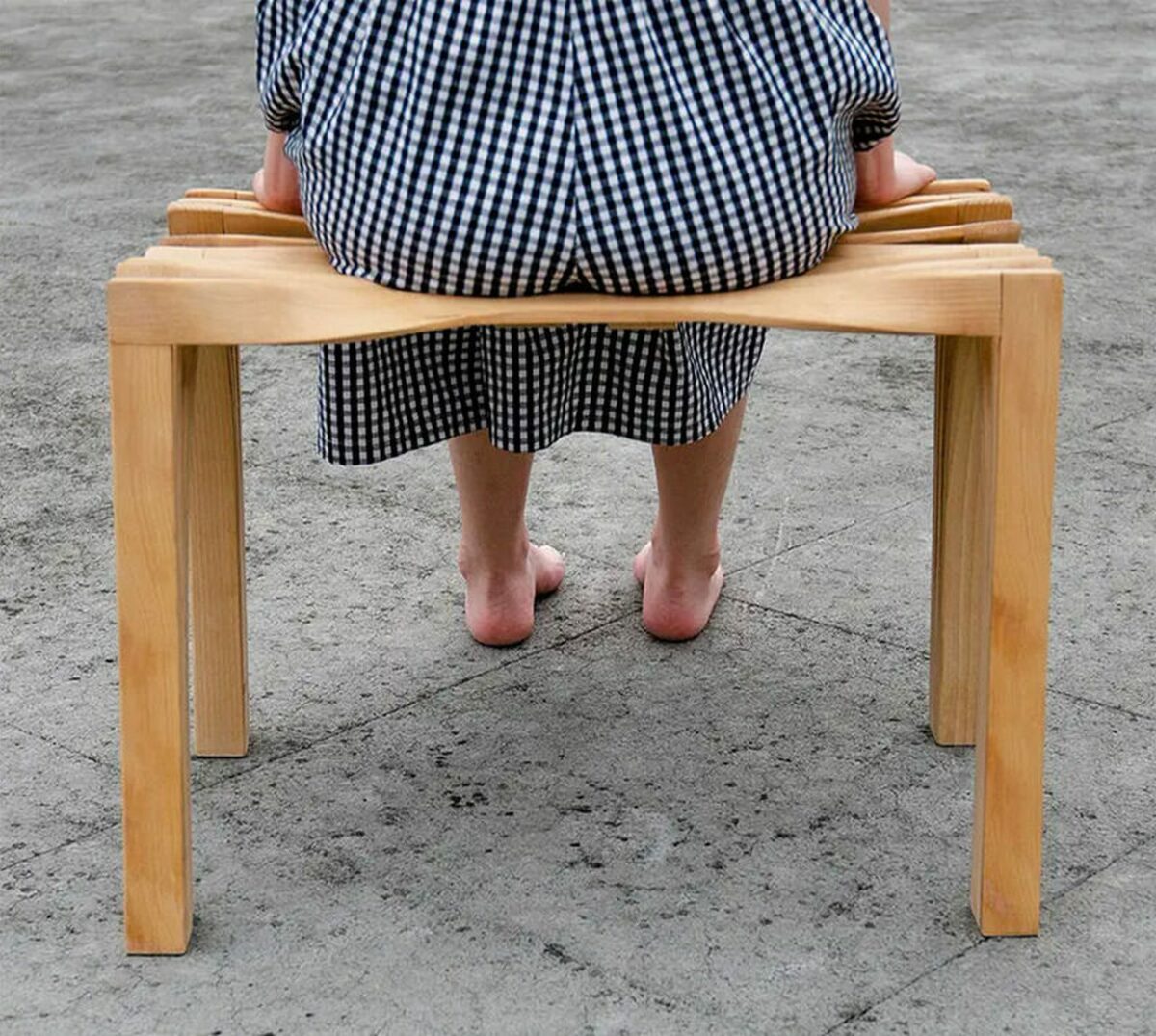 Unique Flip Chair Beckons to Undulating Movement of Grass