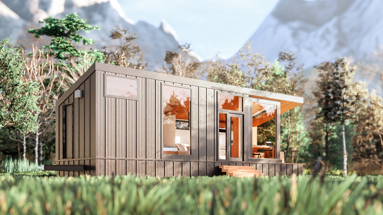 Halcyon Stay Tiny House has Overhang Deck for Alfresco Evenings
