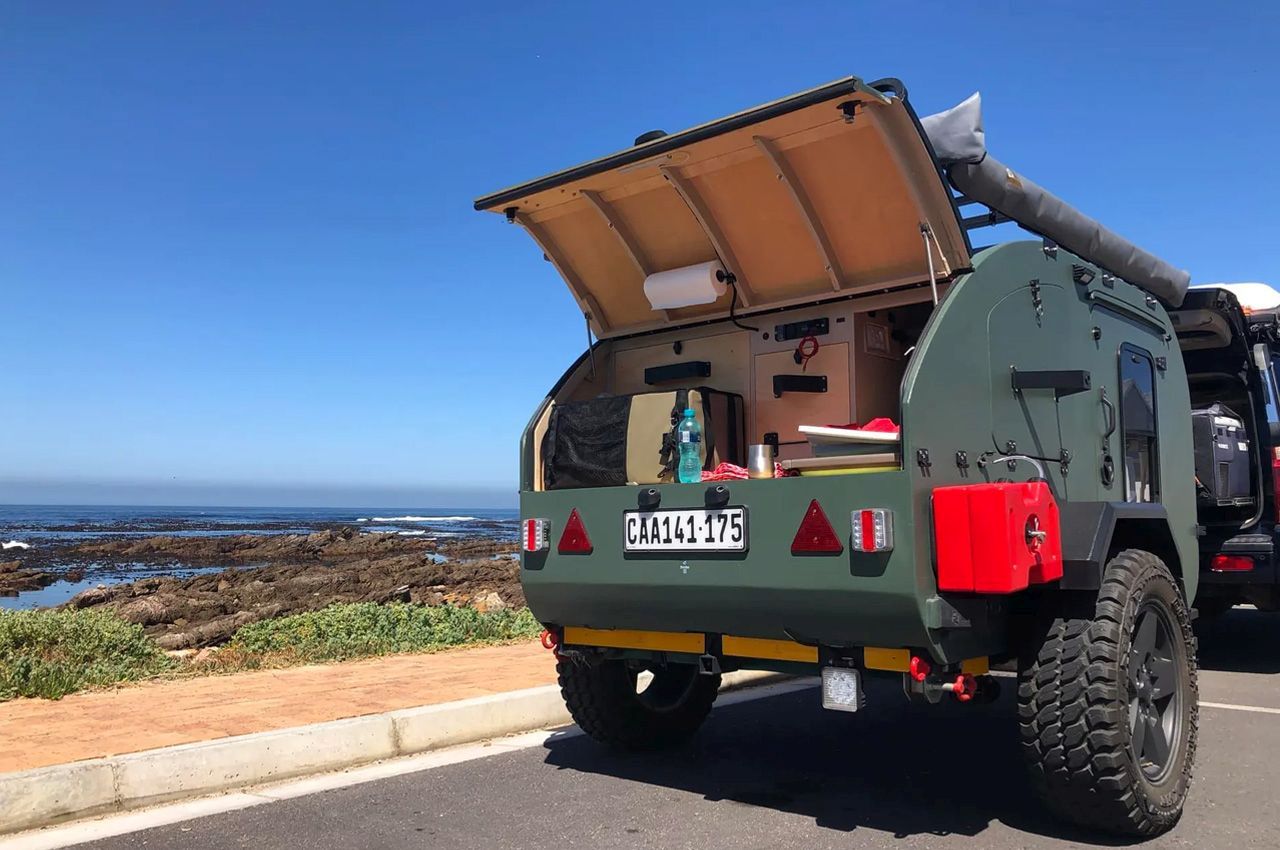 Red Gecko TDX Teardrop Trailer Fits Four With Rooftop Tent