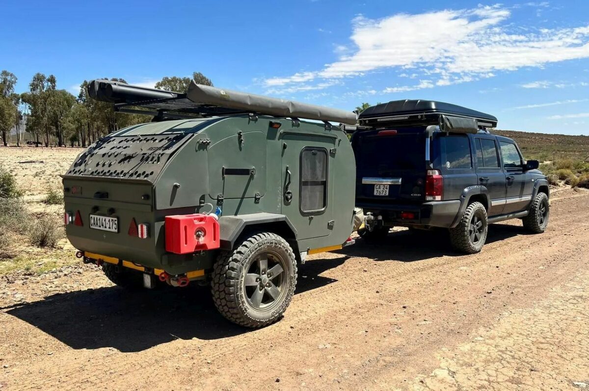 Red Gecko TDX Teardrop Trailer Fits Four With Rooftop Tent