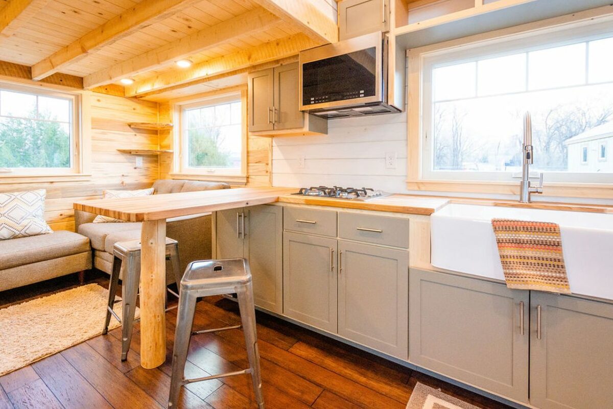 Ross's Tiny House Features Dual Lofts and a Rooftop Patio