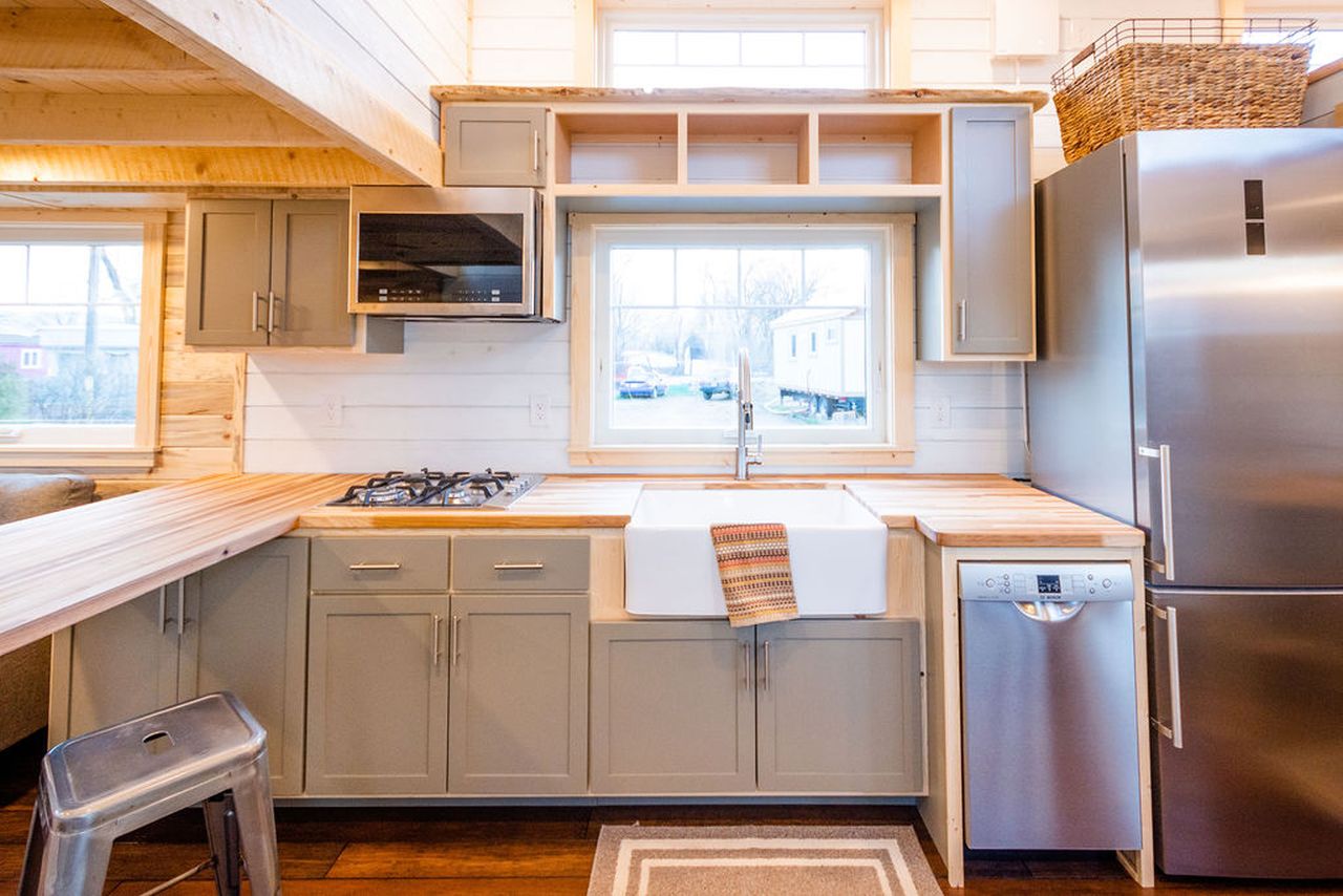 Ross's Tiny House Features Dual Lofts and a Rooftop Patio