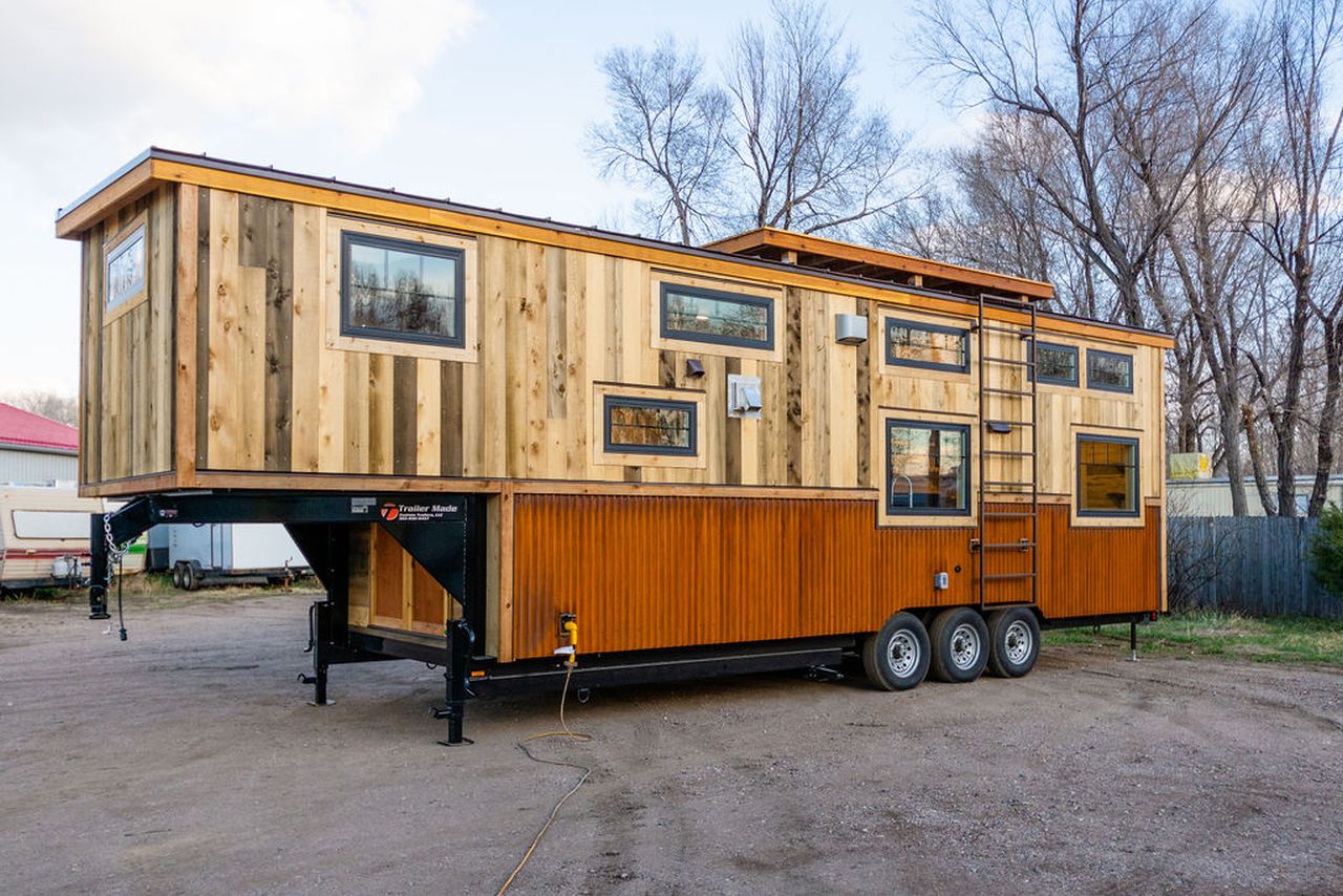 Ross's Tiny House Features Dual Lofts and a Rooftop Patio