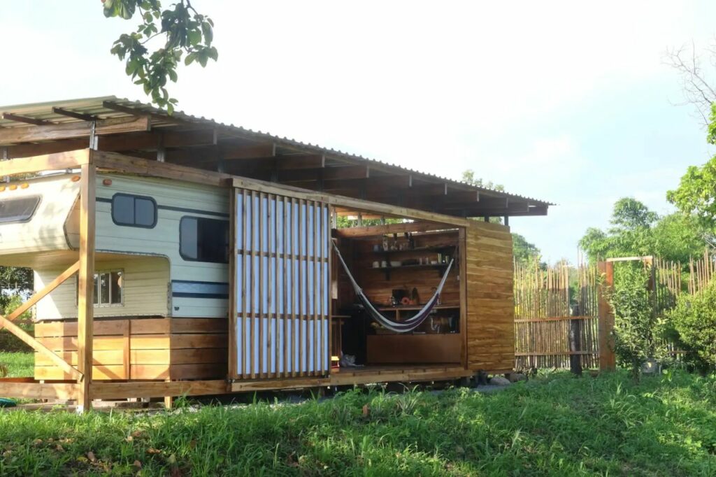 Dani's Camper House is all Teak and Drenched in Natural Light