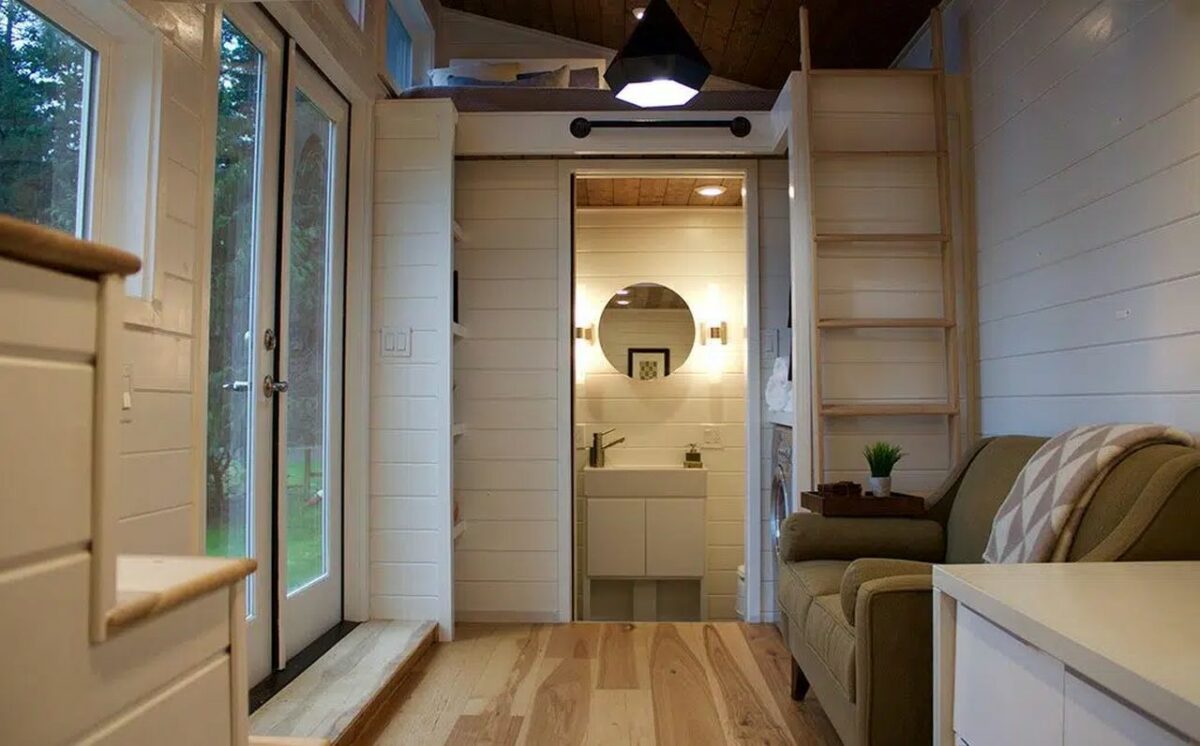 Home of Zen Tiny House Has Two Sleeping Lofts & Rooftop Deck