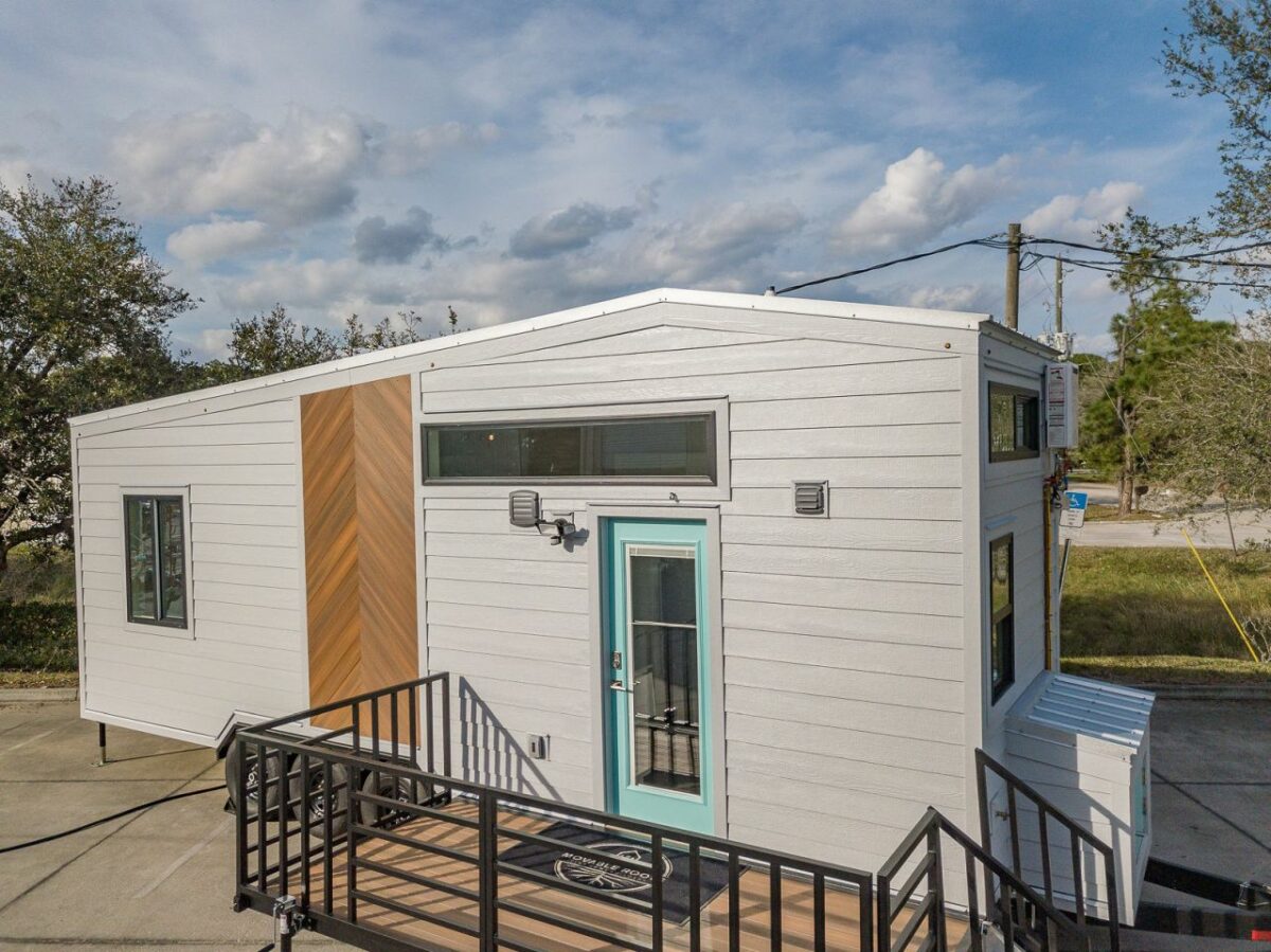 Lindstrom Tiny House Features Murphy Bed and Foldable Deck