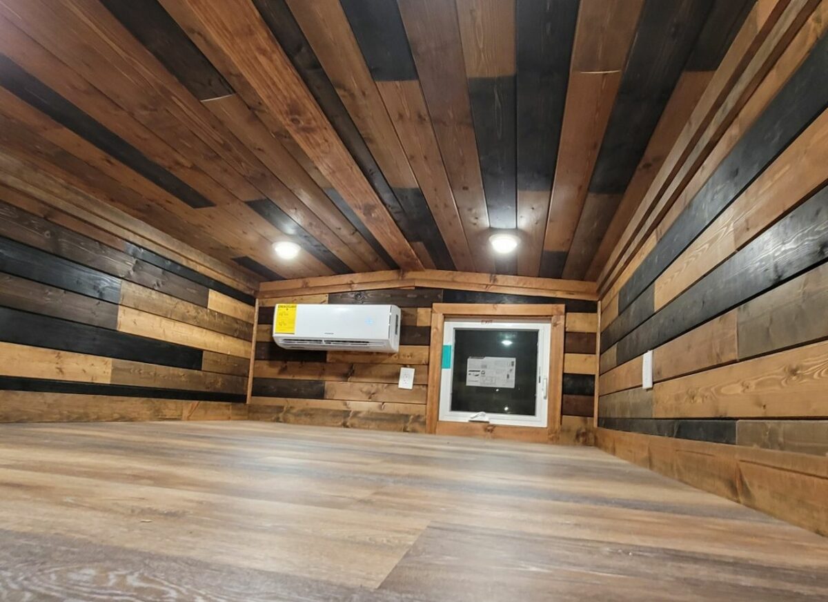 26ft Man Cave Tiny House's Luxe Interior Boasts Copper Accents
