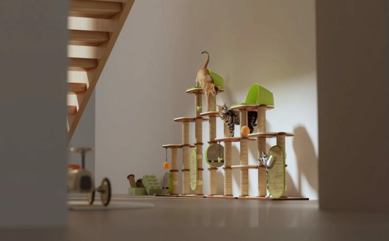 Infinity Cat Tree Boasts a Scandinavian Design for Playful Kitties