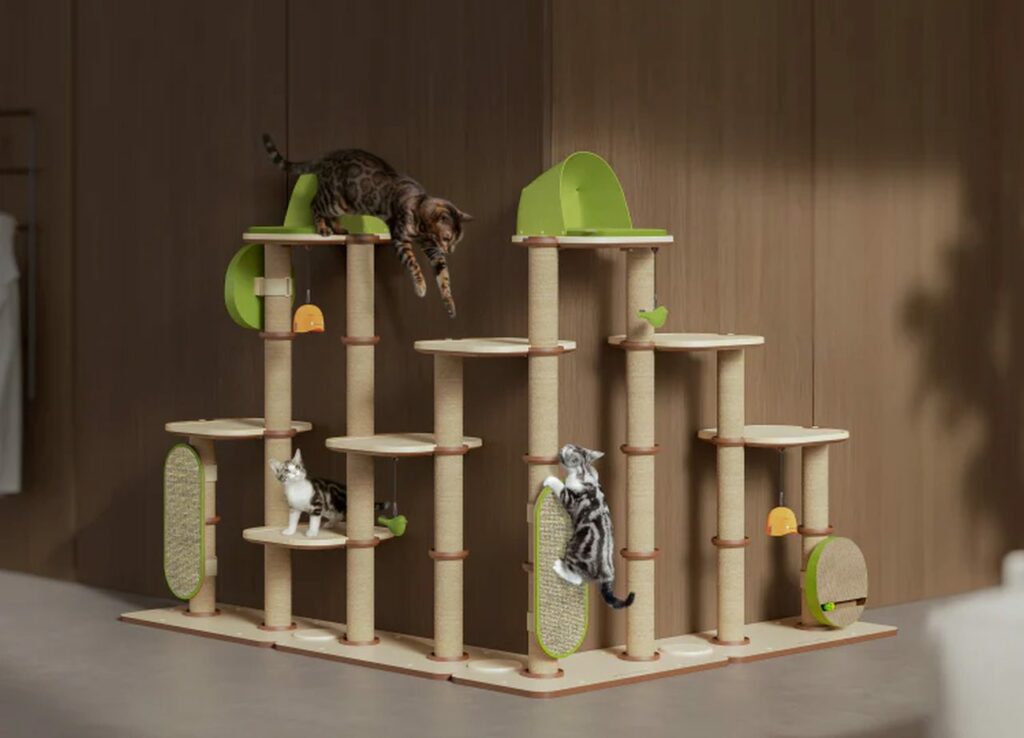 Infinity Cat Tree Boasts a Scandinavian Design for Playful Kitties