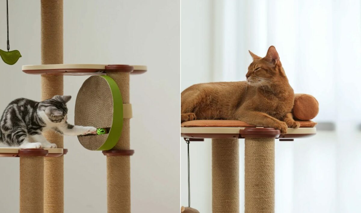 Infinity Cat Tree Boasts a Scandinavian Design for Playful Kitties