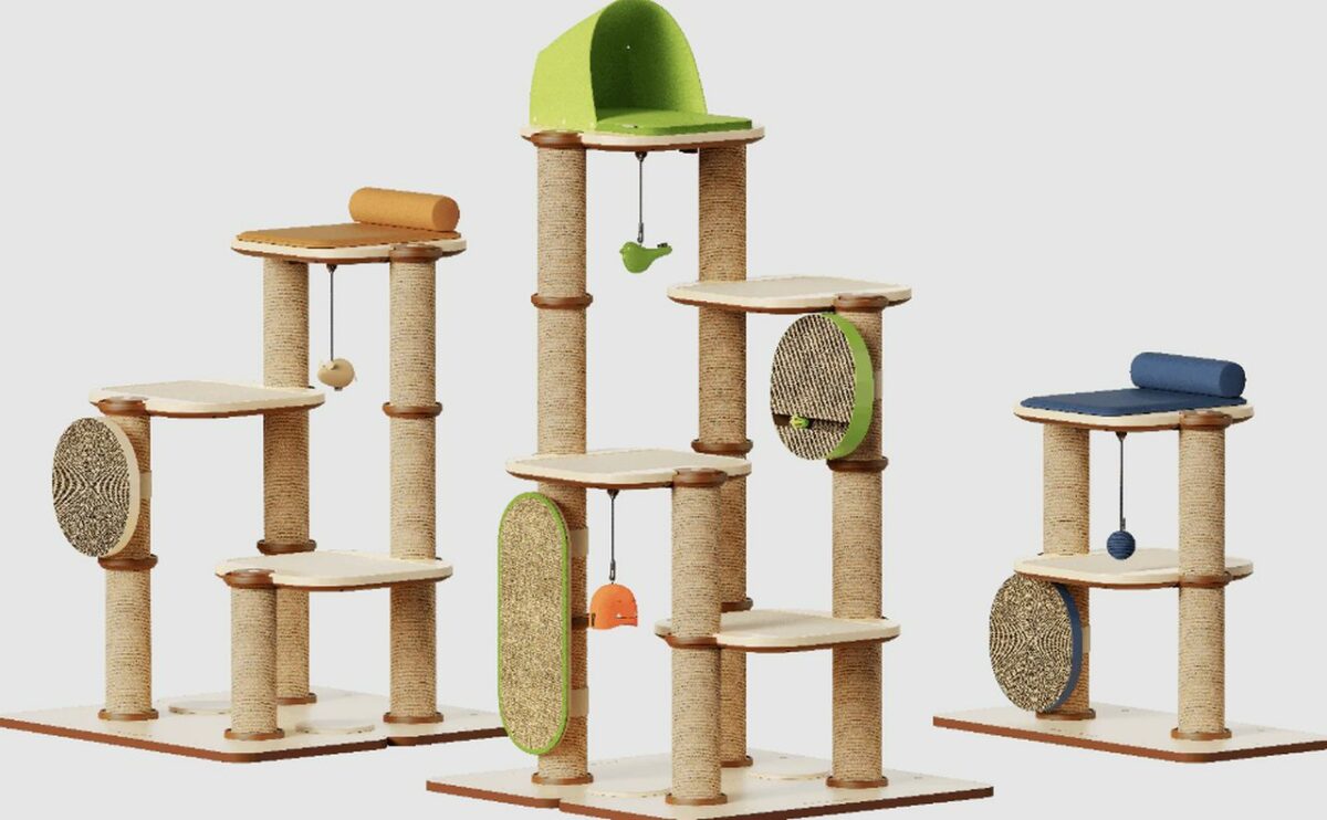 Infinity Cat Tree Boasts a Scandinavian Design for Playful Kitties