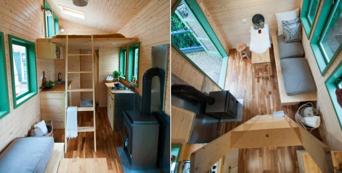 Pollux Tiny House Features a Cozy Bedroom With a Skylight