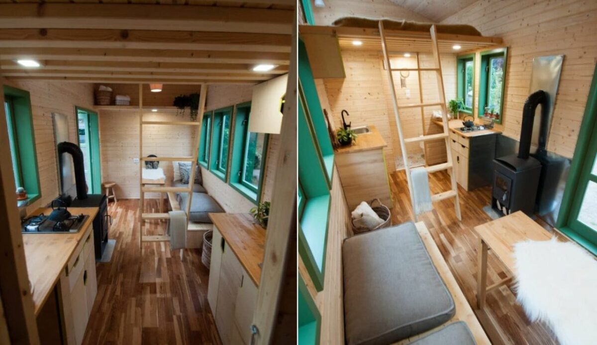 Pollux Tiny House Features a Cozy Bedroom With a Skylight