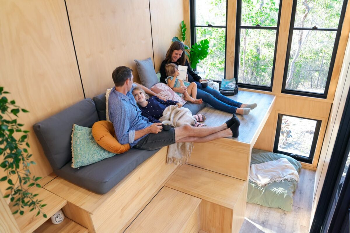 Wildscape Tiny House has an Interesting Three-Level Layout