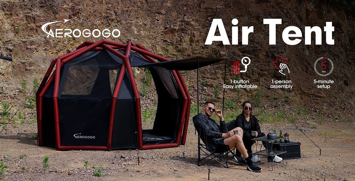 Inflatable Aerotent is Easy to Set-up in Five Minutes by one Person