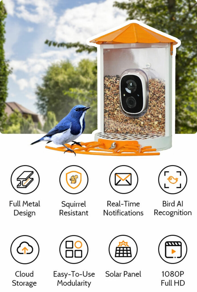 Birdkiss S1 Bird Feeder is AI, Solar-Powered for Max Autonomy