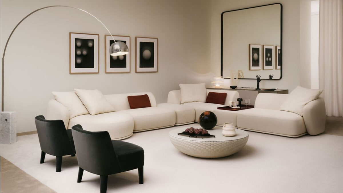 Meridiani's Hand-Woven Leather Low Tables Add Geometric Bliss