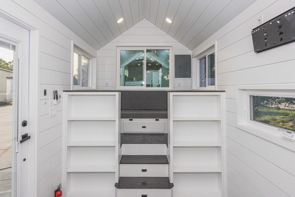 Pet-Friendly Cavin Tiny House Features a Raised Living Room