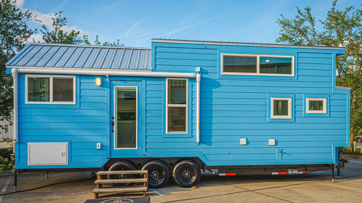Pet-Friendly Cavin Tiny House Features a Raised Living Room