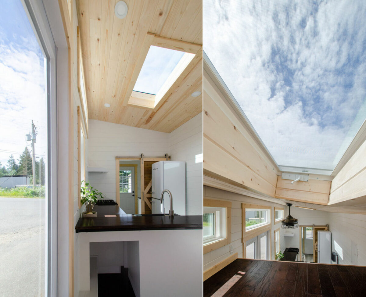 Dandelion Tiny House with Dual Skylights Exudes Suburban Vibes