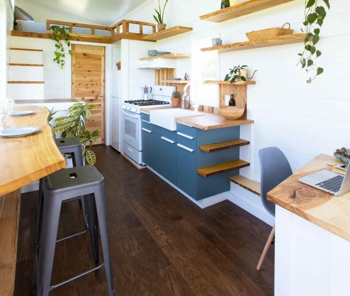 The Minimalist Fern Tiny House Bustles With Live-Edge Accents