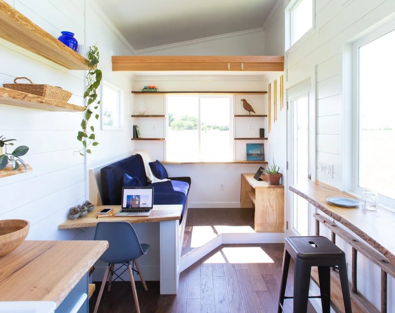 The Minimalist Fern Tiny House Bustles With Live-Edge Accents