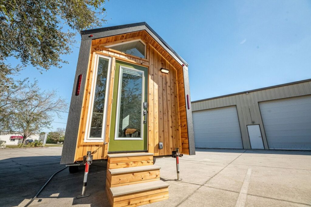 Jojo Bean Tiny House has Ground Floor Bedroom in Clever Layout