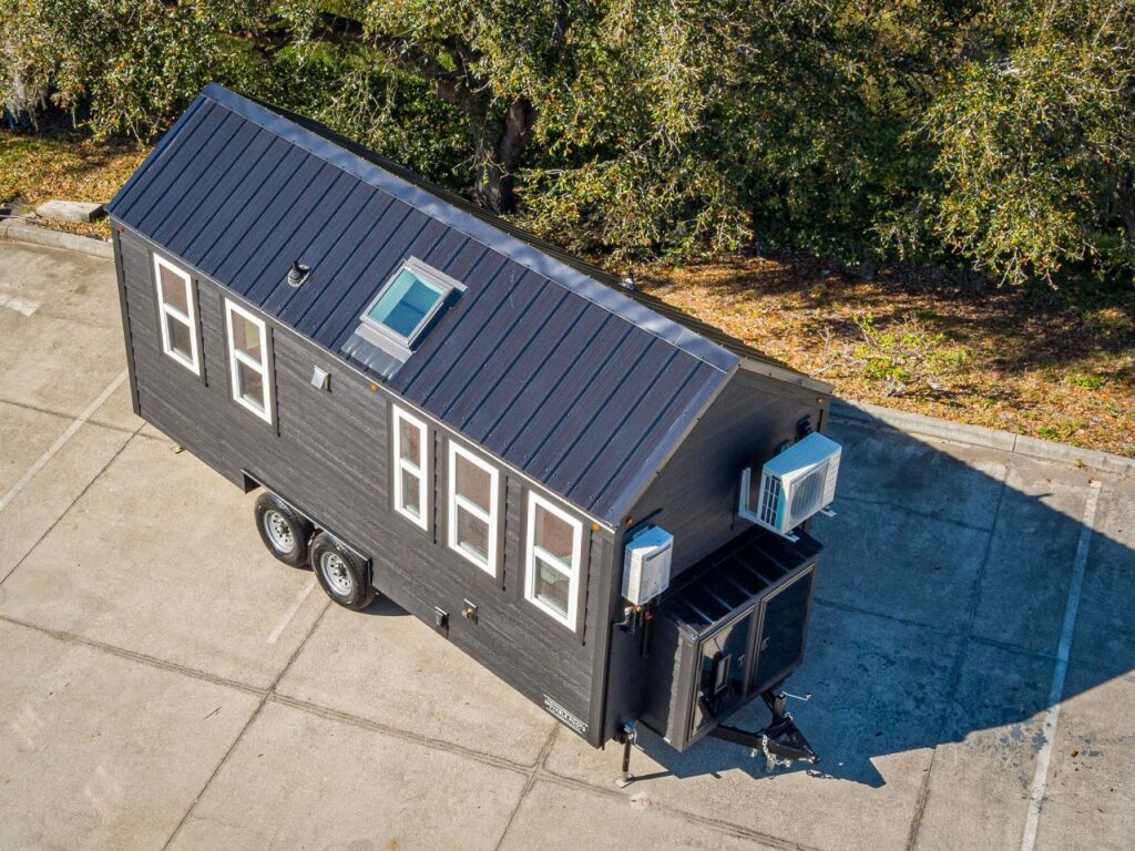 Jojo Bean Tiny House has Ground Floor Bedroom in Clever Layout