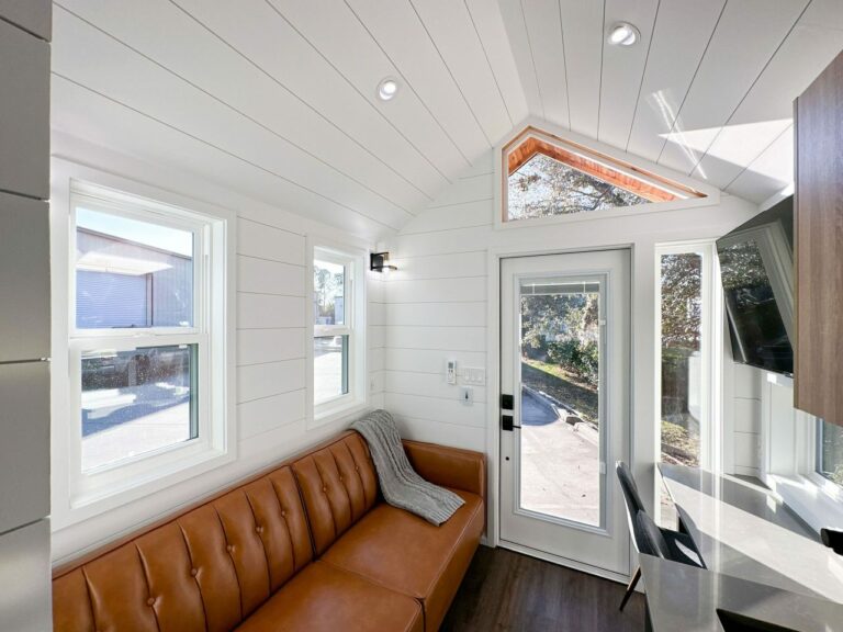 Jojo Bean Tiny House has Ground Floor Bedroom in Clever Layout