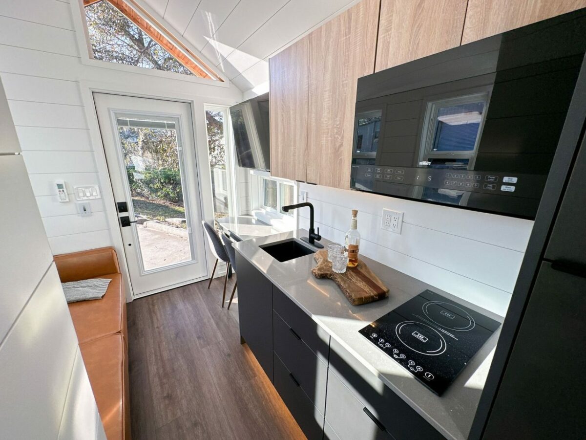 Jojo Bean Tiny House has Ground Floor Bedroom in Clever Layout