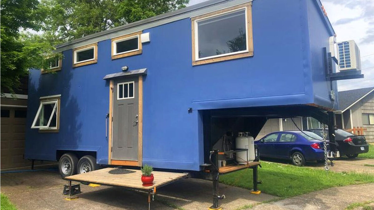 Lander Tiny House has Dual Lofts and Main Floor Bedroom