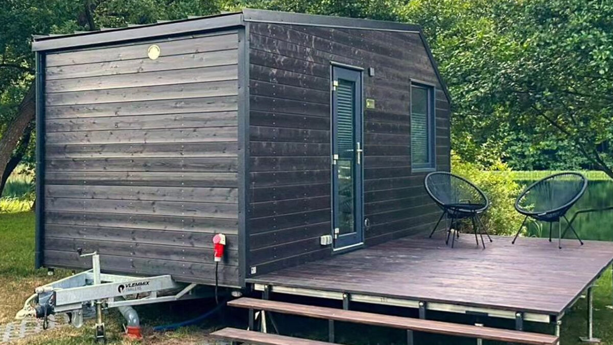 Moon 324 Tiny House has Cozy Interior With Bedroom Skylight