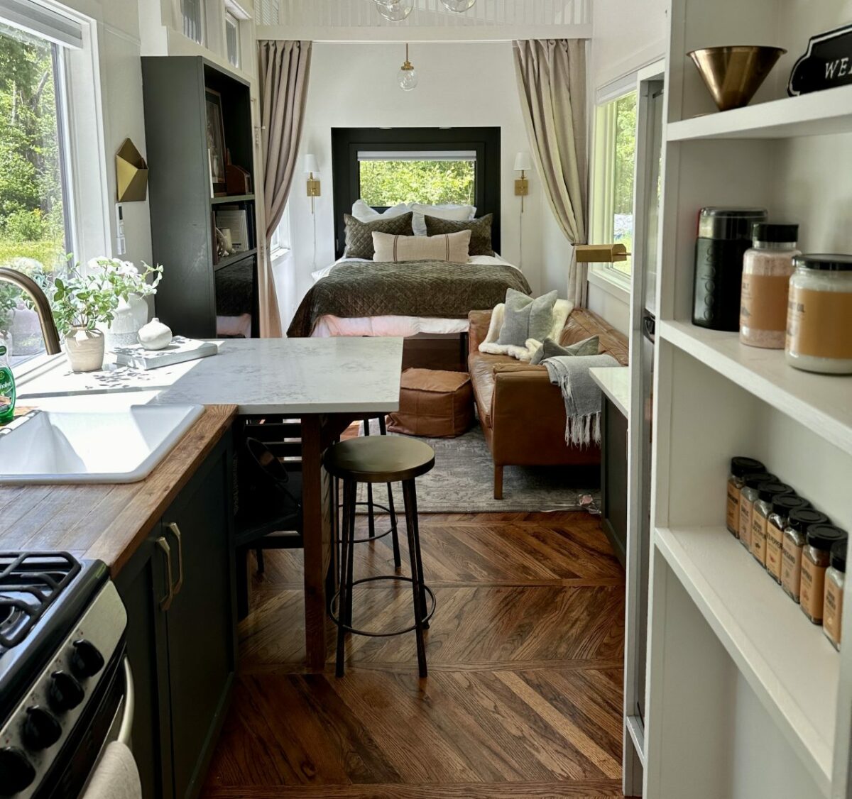 Retreat Tiny House Features Downstairs Flex Area, Loft Bedroom