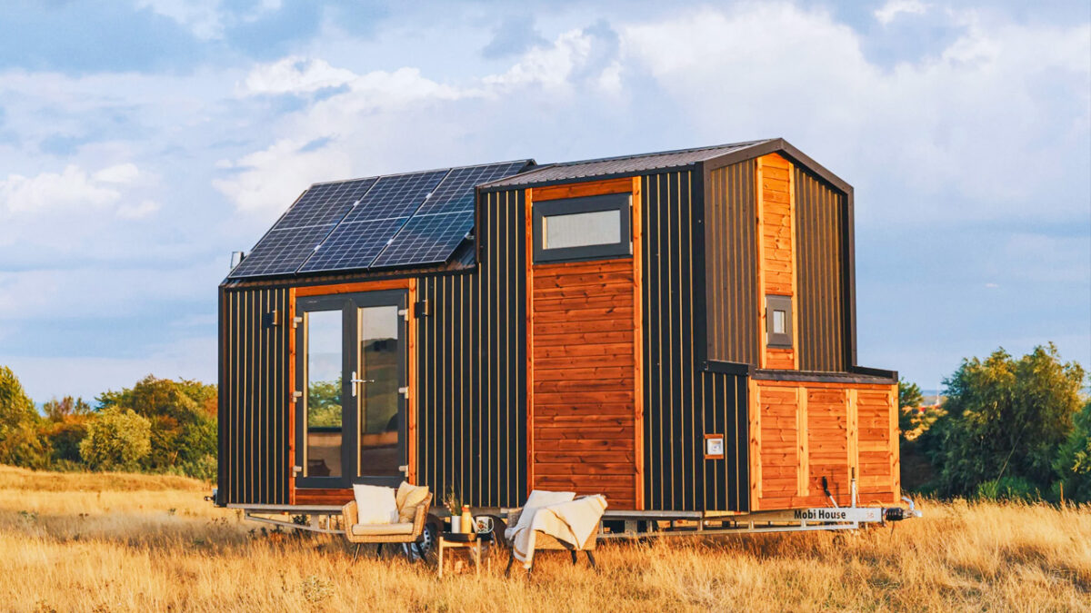 Escape A17 Off-Grid Tiny House Has Loft Bedroom & Full Kitchen