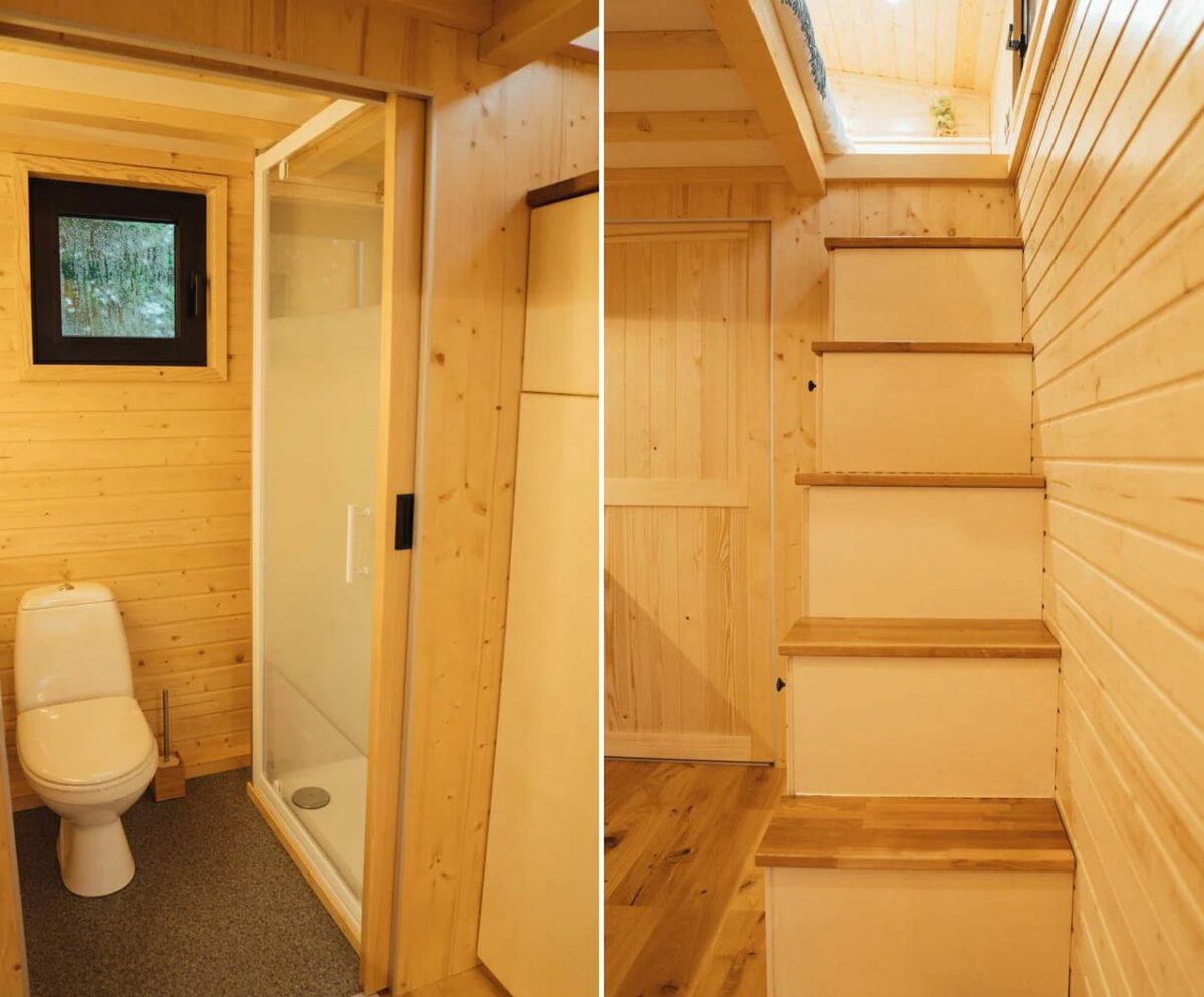 Escape A17 Off-Grid Tiny House Has Loft Bedroom & Full Kitchen