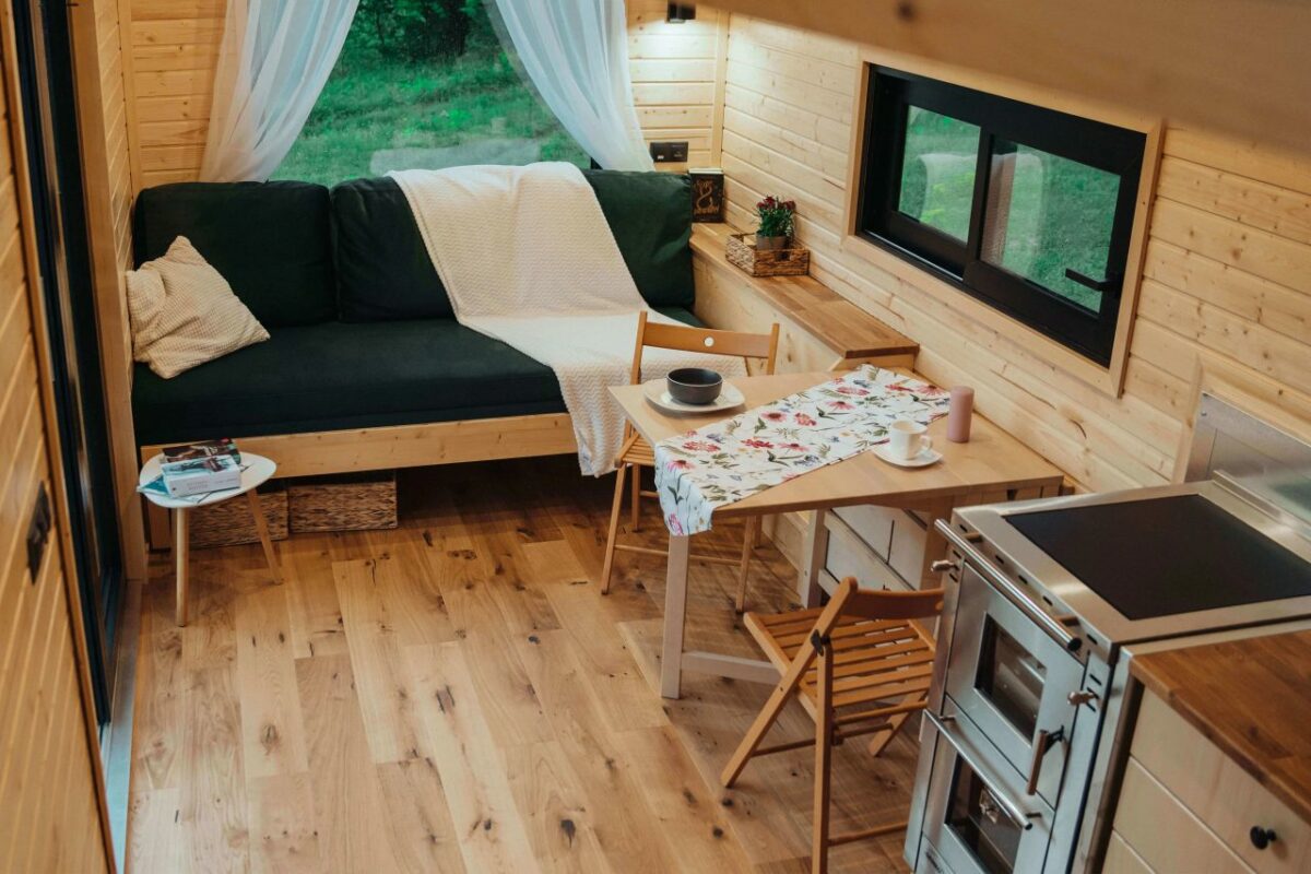 Escape A17 Off-Grid Tiny House Has Loft Bedroom & Full Kitchen