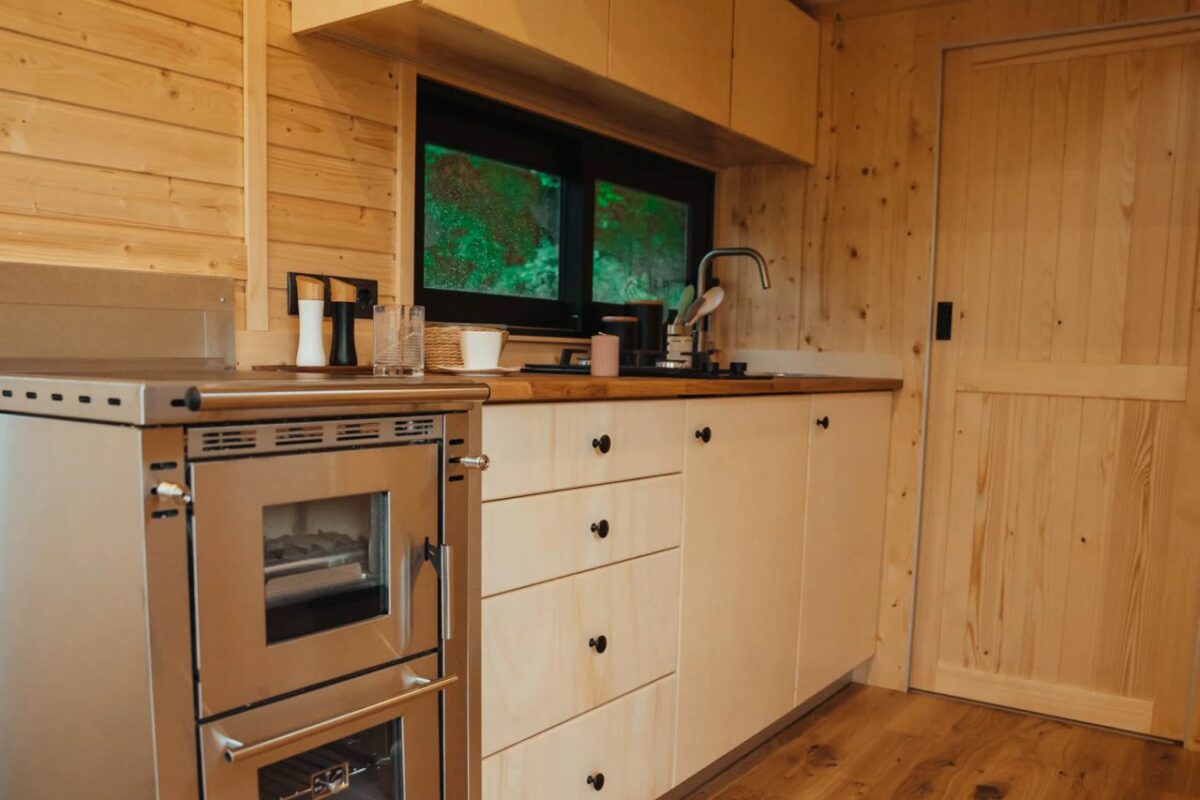 Escape A17 Off-Grid Tiny House Has Loft Bedroom & Full Kitchen